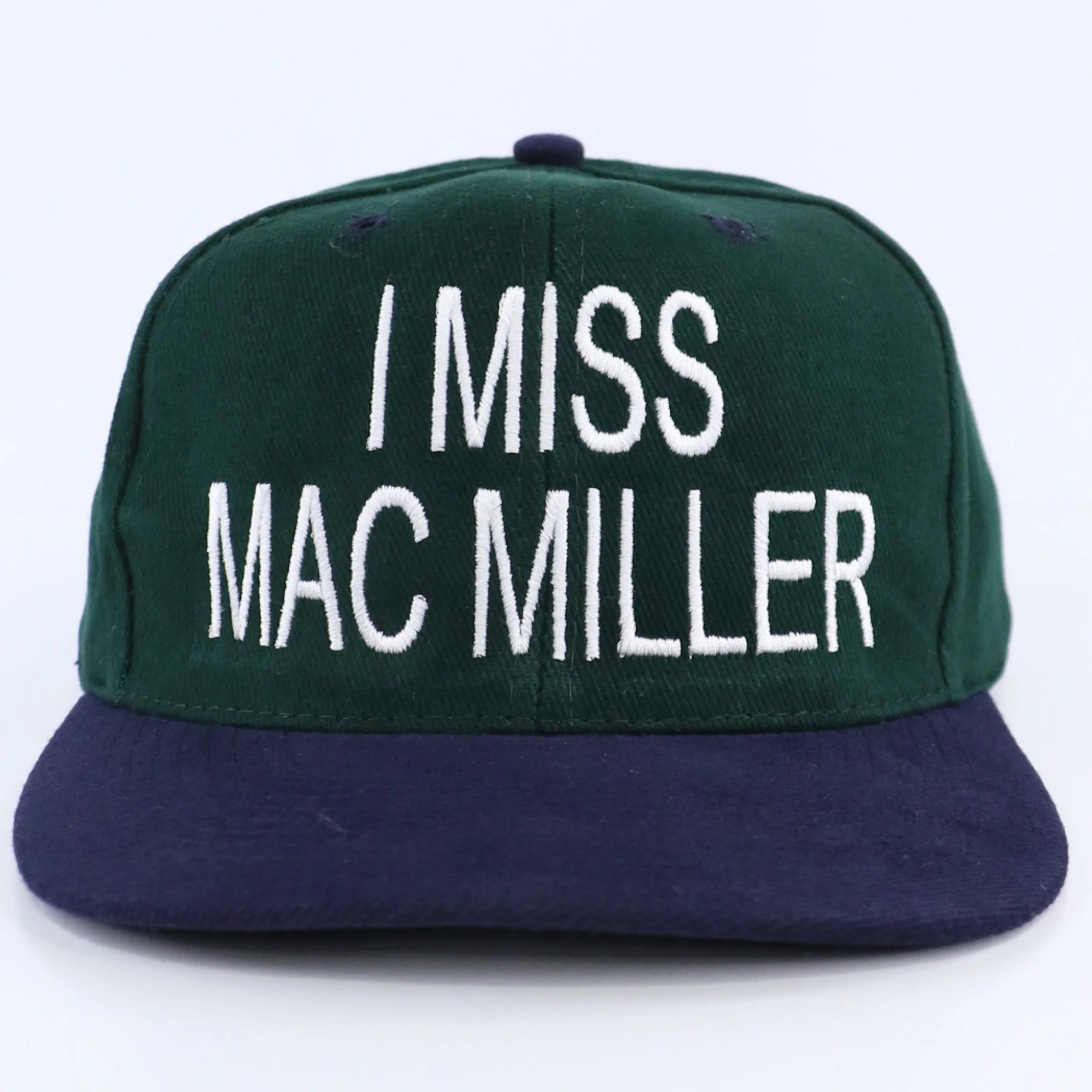 I Miss Mac Miller Rip Custom Embroidered on a Vintage Strapback Cap in ...