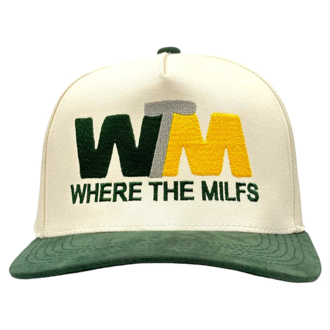 Where The Milfs Waste Management Golf Custom Embroidered Hat SnapBack ...