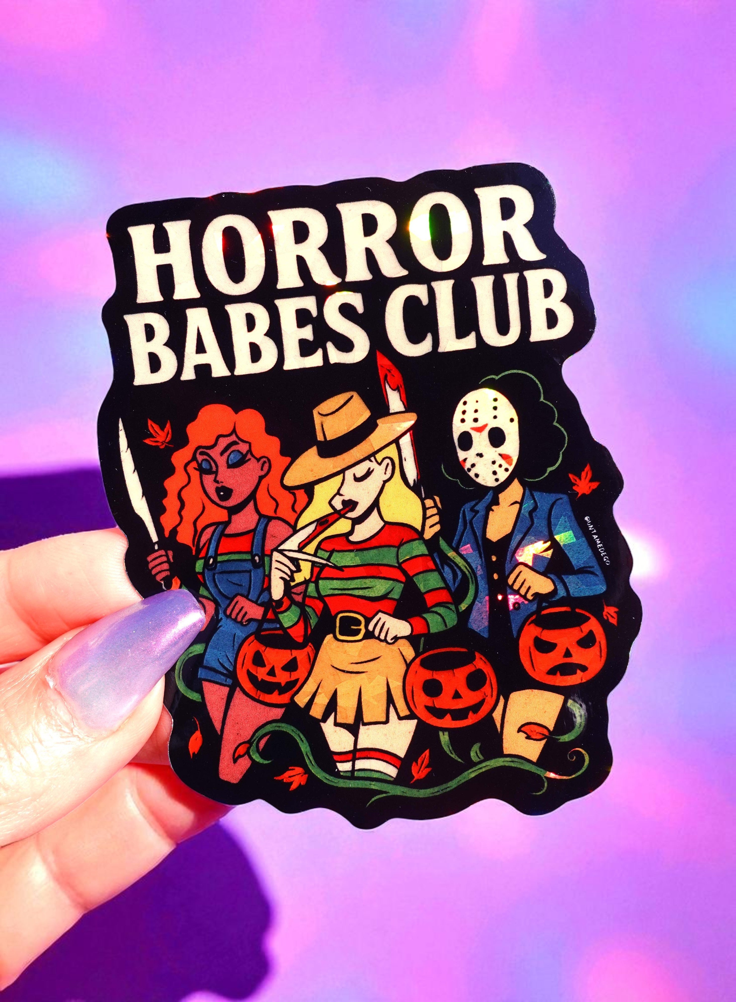Horror Babes Club Sticker – Funny Retro Halloween Slasher Vinyl Sticke ...