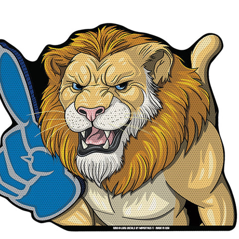 *NEW* Lions Mascot #1 Foam Finger *RIDE A LONG* Perforated Decal – Shut ...