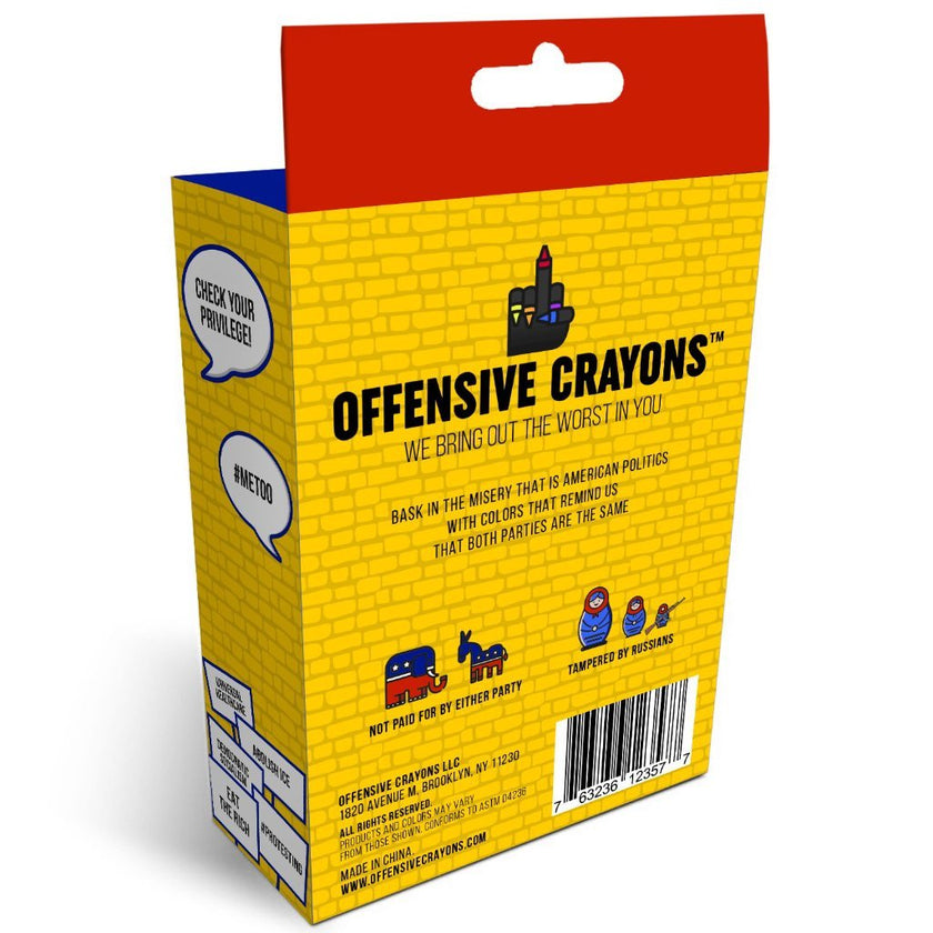 Offensive Crayons Political Version 24 Pack- Red White & Fck You – Shut ...